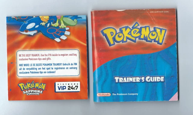 NO GAME POKEMON Ruby Sapphire Trainer's Guide Instruction Manual ...