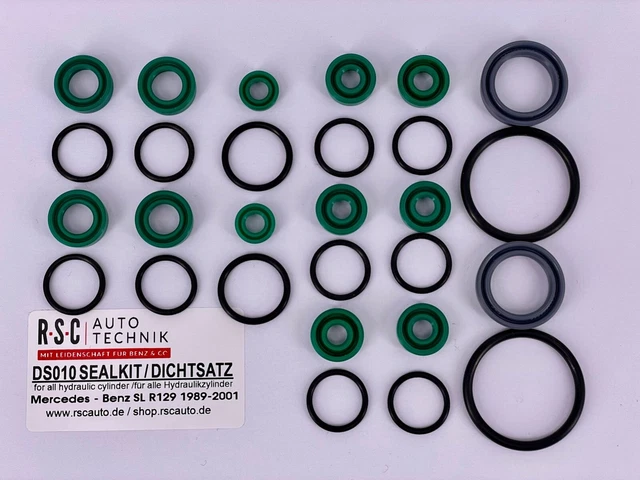 DICHTSATZ VERDECKHYDRAULIK FÜR alle Hydraulikzylinder Mercedes-Benz SL ...