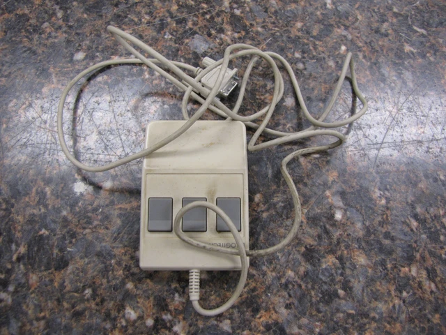 VINTAGE LOGITECH TRACKBALL Mouse C7 3F 9F Serial 3 Button Mouse $9.99 ...