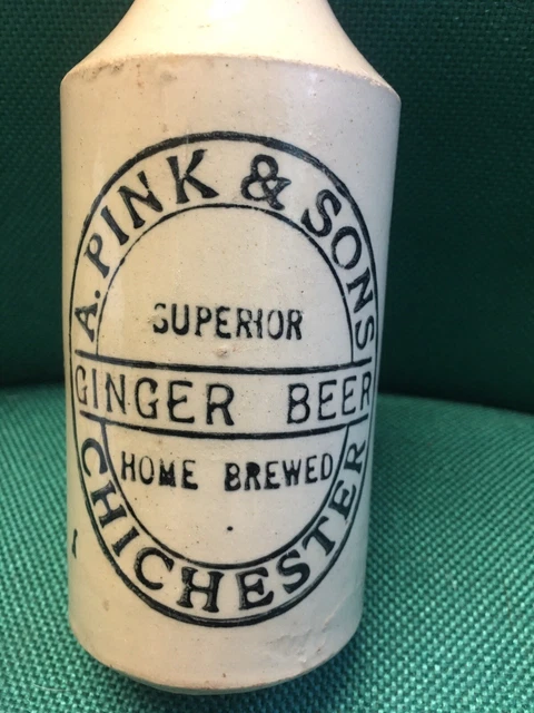 VINTAGE A. PINK & SONS Superior Home Brewed GINGER BEER CHICHESTER ...
