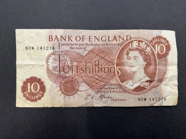 BANK OF ENGLAND 10 Shillings "C Series" Banknote Set (6) LOT: 1801-015 ...