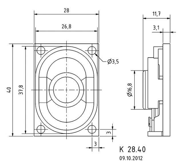 VISATON K 28.40 Small Speaker 8 Ohm Neodymium Drive 070493 1 Pair £21. ...
