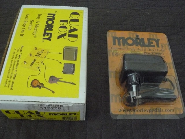 PÉDALE SWITCH ET transfo power supply 9v MORLEY Quad Box neuf EUR 85,00 ...