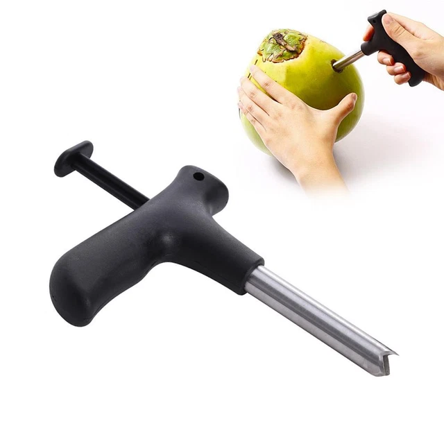FR COCONUT OPENER Tool Coco Water Punch Tap Drill Straw Open Hole Cut ...