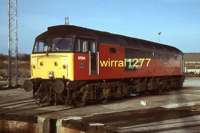 ORIGINAL RAILWAY SLIDE Class 47 47594 at Old Oak Common 28.01.94 £3.99 ...