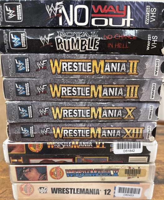 WWF WWE WRESTLING VHS WrestleMania Lot + NoWayOut & Royal Rumble COLISEUM WOW!! £19.96 - PicClick UK