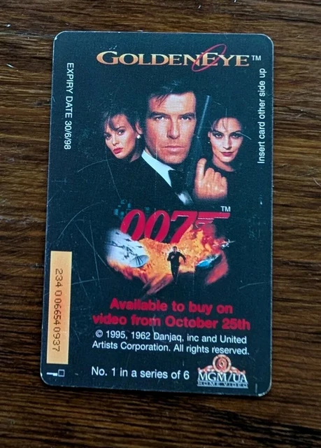 SPECIAL EDITION RARE Vintage BT Phone Card James Bond 007 Goldeneye ...
