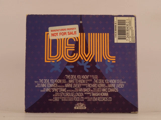 JESUS JONES THE DEVIL YOU KNOW (DIGIPAK) (CD1) (F98) 3 Track CD Single ...