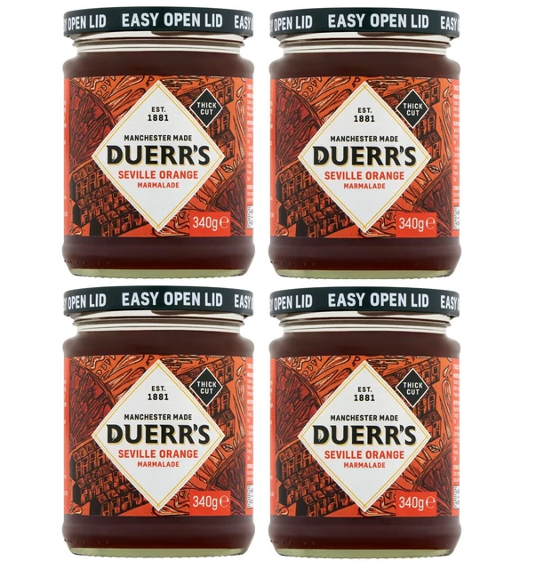 DUERR'S THICK CUT Classic Seville Orange Marmalade 340g PACK OF 4 $33. ...