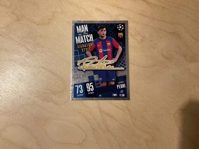 MATCH ATTAX 2023 2024 23 24 Pedri Barcelona Man Of The Match Signature ...