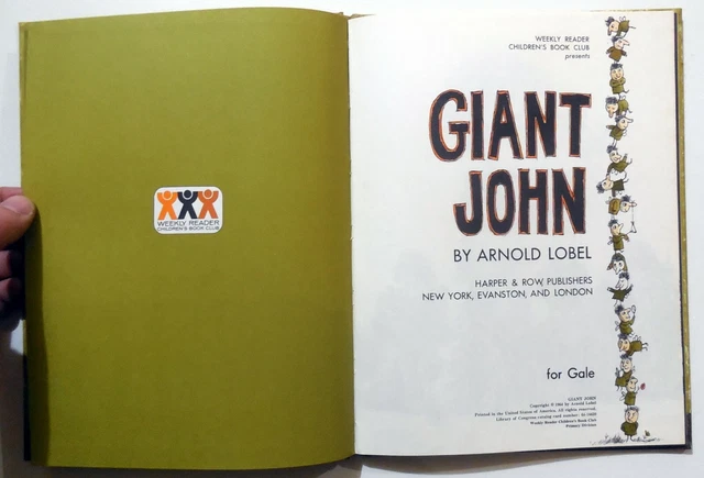 LIBRO ILLUSTRATO GIANT John Story And Pictures Arnold Lobel 1964 EUR 19 ...