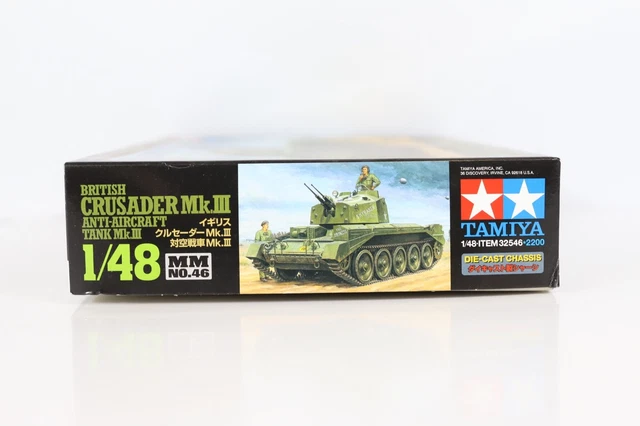 TAMIYA 32546 1:48 Scale British Crusader MkIII Anti Aircraft Tank ...