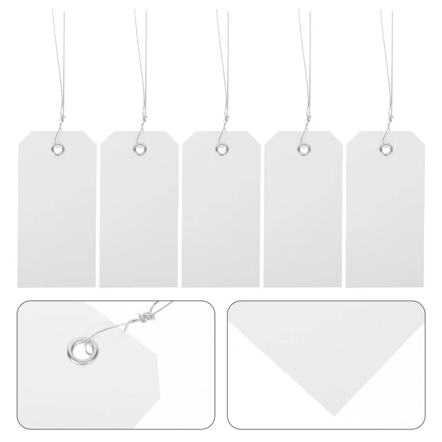 100 PCS PLASTIC Tag Bulk Name Tags for Luggage Bag Airplane Travel ...