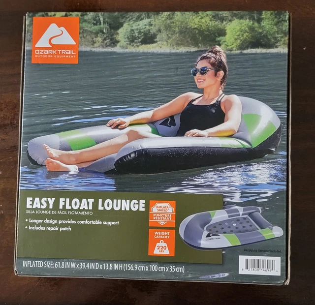 NEW OZARK TRAIL INFLATABLE EASY FLOAT LOUNGE & BACK HEADRESTWeight 220 ...