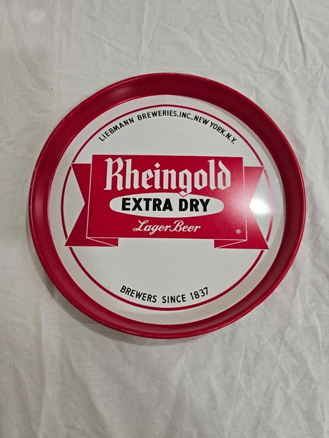 VINTAGE BREWERIANA RHEINGOLD Extra Dry Lager Beer 12" Round Metal ...
