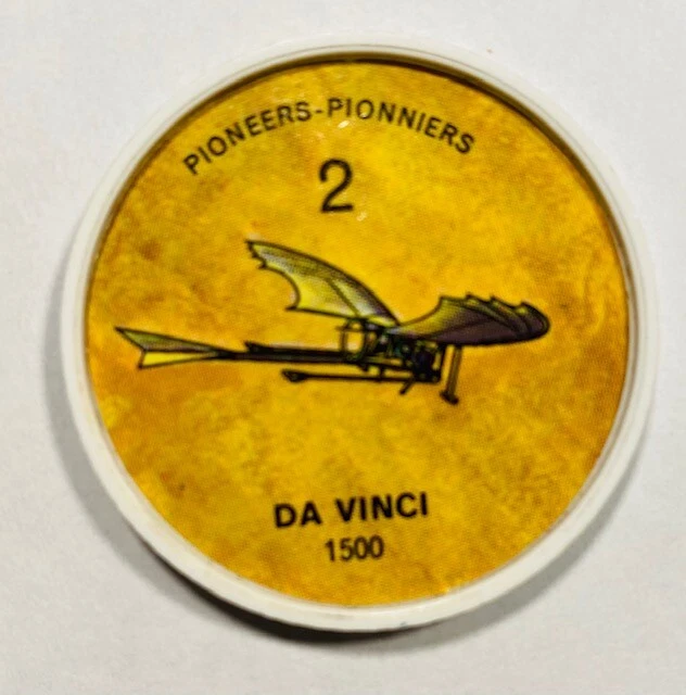 VINTAGE JELLO HOSTESS Airplane Wheel Coin #2 DA VINCI 1500 $5.00 ...