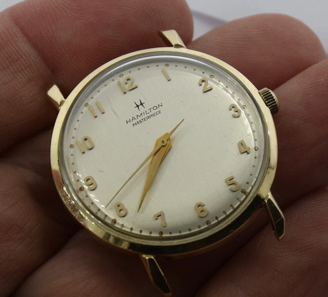 MENS HAMILTON MASTERPIECE Automatic 10K Gold Filled Watch 1970 33Mm ...