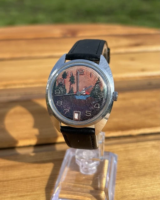 VINTAGE SOVIET VOSTOK Watch Custom Dial Retro Mechanical Wristwatch ...