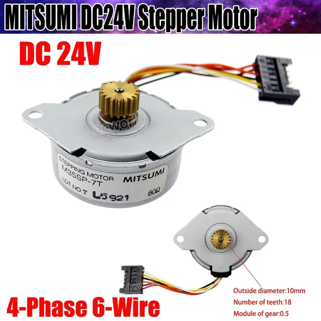 MITSUMI DC 24V M35SP-7T 4-phase 6-wire Stepper Motor NMB 7.5˚/step ...