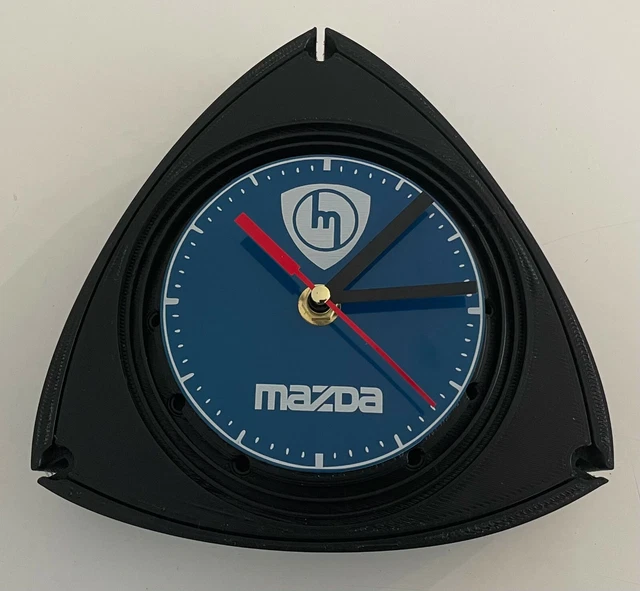 BLUE ANALOG MAZDA rotary engine clock insert, rotor wall clock rx8 rx7 ...
