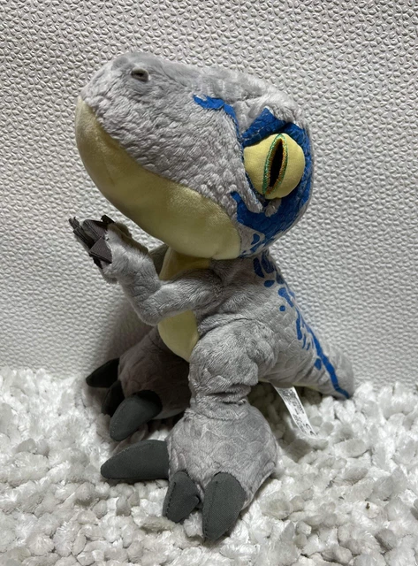 JURASSIC WORLD CHUNKY Baby Blue Velociraptor Dinosaur 10" Soft Plush ...