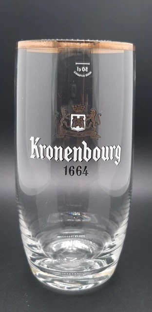 ANCIEN VERRE BIERE brasserie kronenbourg 1664 baril 50 cl hauteur 15 cm ! EUR 20,00 - PicClick FR