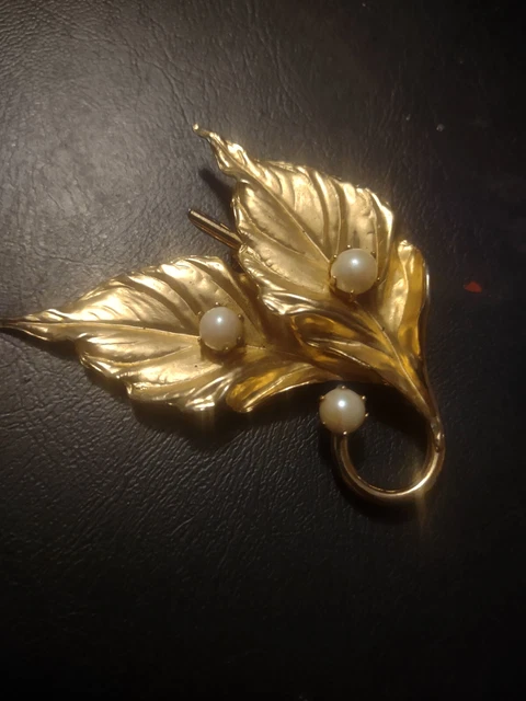VINTAGE/RETRO 1960S BROOCH/PIN ROUND GOLD COLOR FAUX PERL £19.76 ...