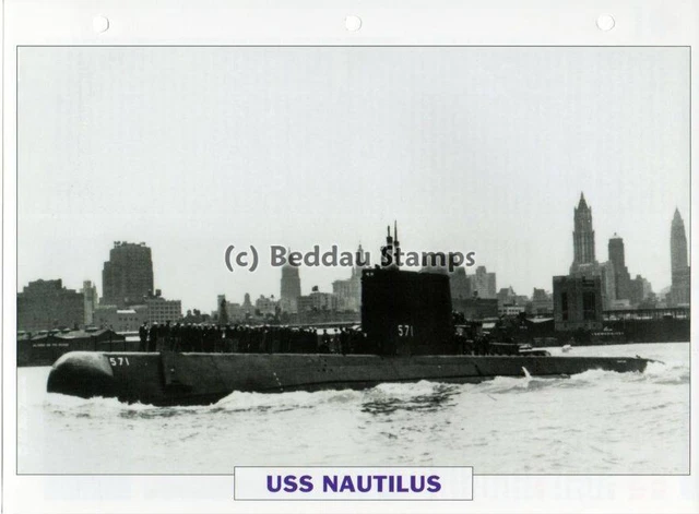 1954 USS NAUTILUS Submarine Ship / History of USA Warship Photograph ...