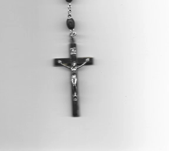 ANCIEN CHAPELET 55 Grains Perle De Bois Brune Avec Vierge Chevalier De ...