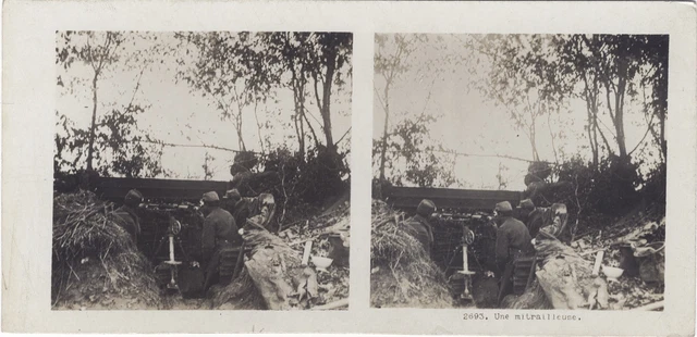 BIG/LARGE GUERRE MACHINE Gun WW1 Photo Stereo Vintage Analogue $30.07 ...