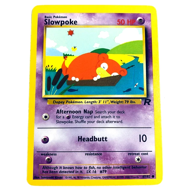 VINTAGE VTG POKEMON TCG: Slowpoke 67/82 Team Rocket Set WOTC LP $3.95 ...