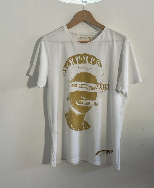 Pat Mcgrath Labs Sex Pistols God Save The Queen Gold T Shirt Small £