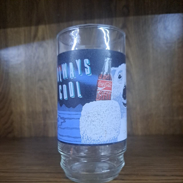 VINTAGE ALWAYS COOL Coca Cola Coke Glass (1990's) -3032 $6.90 - PicClick CA