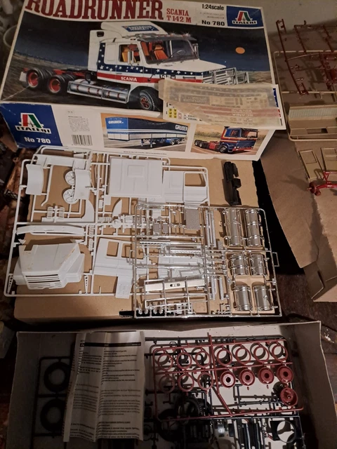 ITALERI 1:24 NO 780 scania T142m Plastic Model truck ,Kit has. Been ...