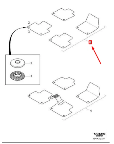 VOLVO XC60 TEXTILE Tapis Set Conduite à Gauche 32216555 Neuf Original ...