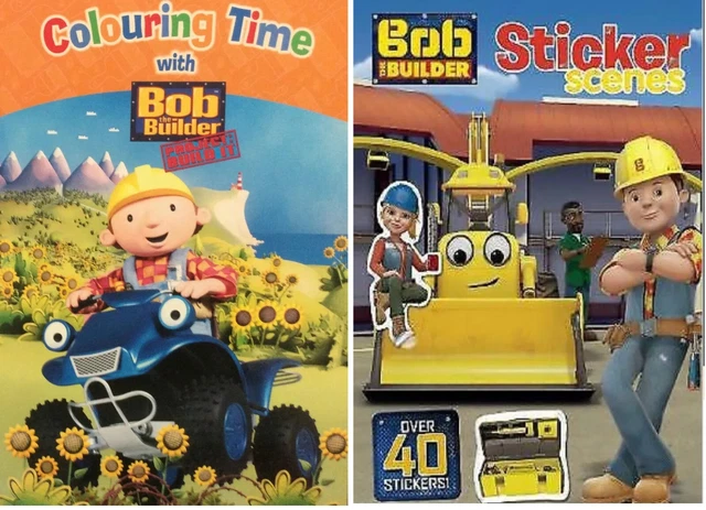 NEW X 2 BOB THE BUILDER - COLOURING TIME & STICKER SCENES (with 50 ...