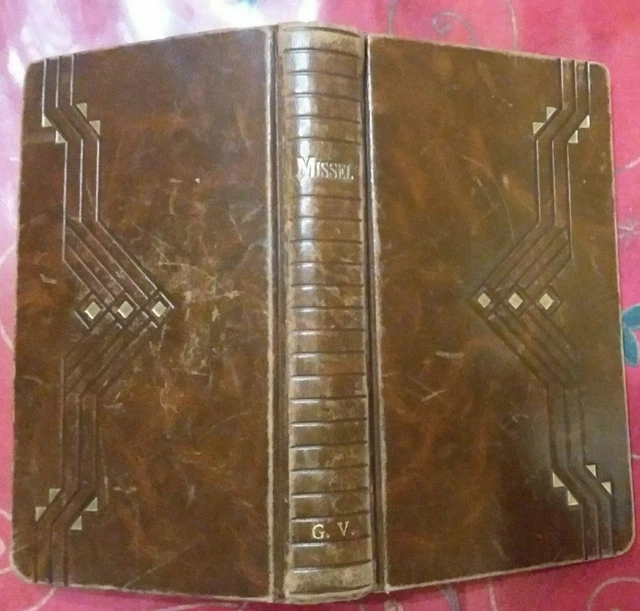 MISSEL DES BEATITUDES ENLUMINURES ,COUVERTURE CUIR, ETS BREPOLS S.A ...