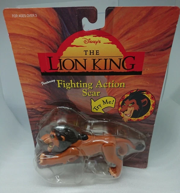 THE LION KING Fighting Action Figure Scar Disney Vintage MATTEL 1994 ...