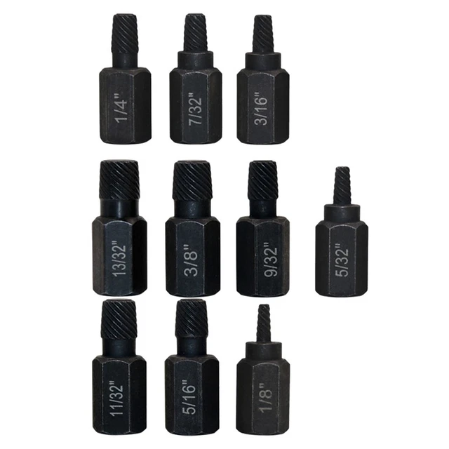 QUICK THREAD THREADING Speeds with Left Handed Helical Screw Extractor ...