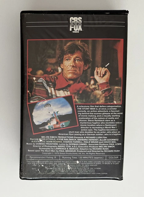 THE STUNT MAN [VHS] CBS Fox Big Box Clamshell Ex-Rental Video Tape ...