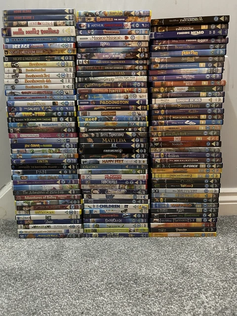 124 KIDS DVD Bundle, Disney, Pixar , Dreamworks Etc PG And U Rated £37. ...