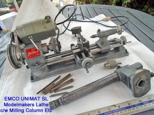 VINTAGE EMCO UNIMAT SL Modelmakers Lathe & Milling Column, Refurbished ...