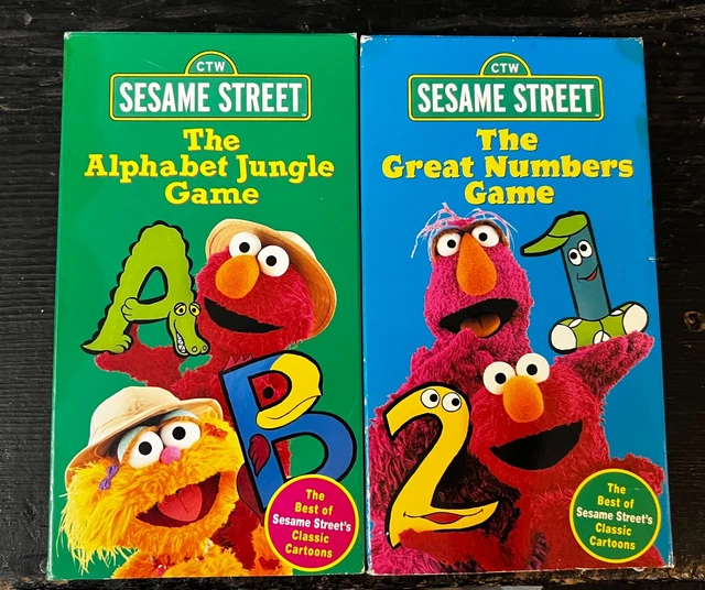 SESAME STREET VHS Alphabet Jungle Game & Great Numbers Game 1998 $20.60 ...