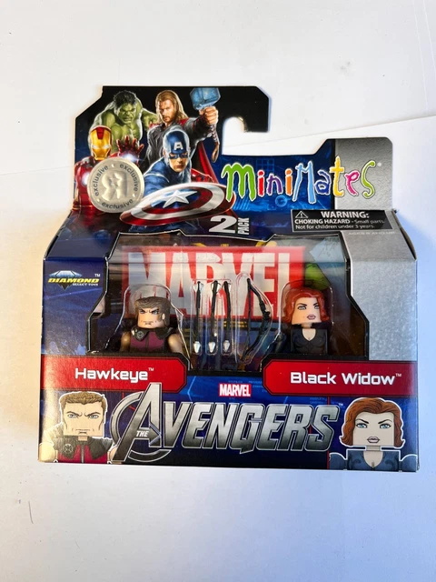 MARVEL AVENGERS MINIMATES Serie Hawkeye & Black Widow Mini Figura de ...