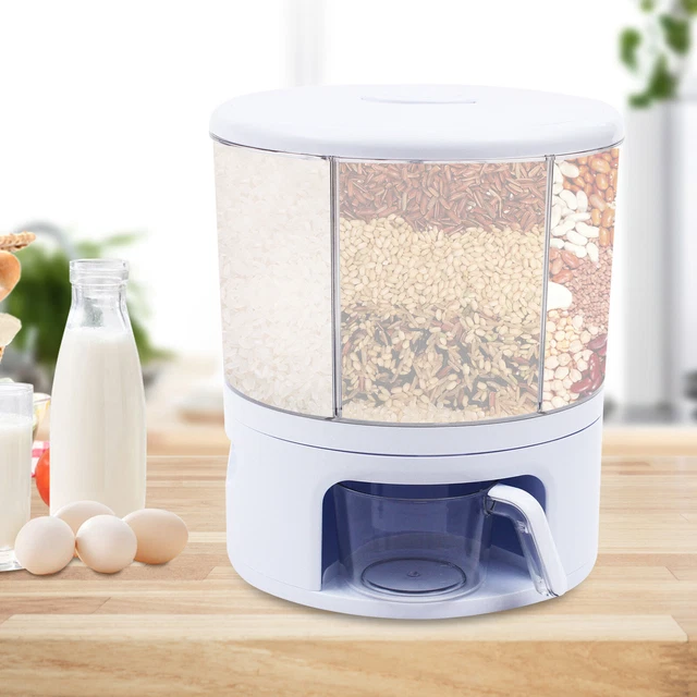 CEREAL STORAGE DISPENSER Kitchen Pantry Rice Grain Dry Food Container ...