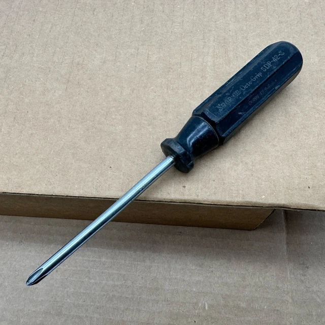 VINTAGE SNAP-ON OCTO-GRIP SDP-42-S #2 Phillips Screwdriver 8" Screw ...
