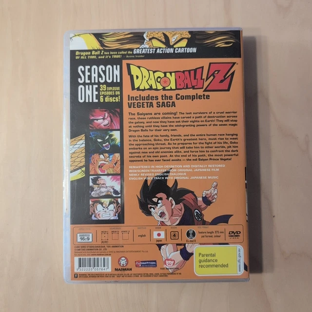 DVD - DRAGONBALL Z Season # 1 Complete SERIES Set # 1 - 39 Episodes on ...
