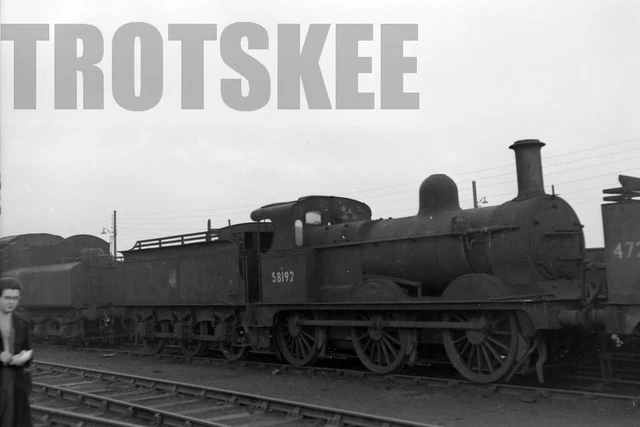 LARGER NEGATIVE BR British Railways Steam Loco 58192 Class 2F 1960 ...
