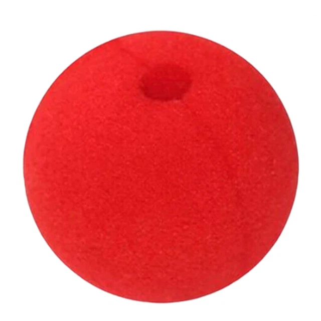 100×RED SPONGE BALLS RED NOSE DAY Foam Circus Clown Nose Comic Party ...
