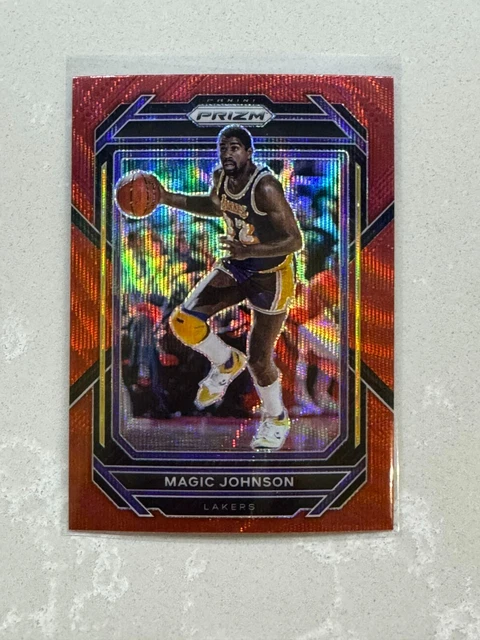 2022-23 PANINI PRIZM Magic Johnson Ruby Wave Prizm #276 LA Lakers EUR 5 ...